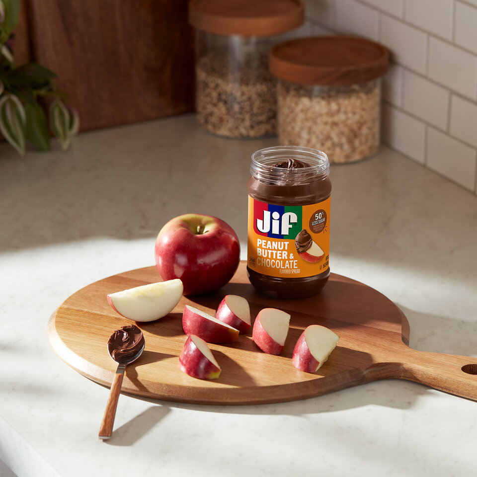 Peanut Butter & Chocolate Apple Snack